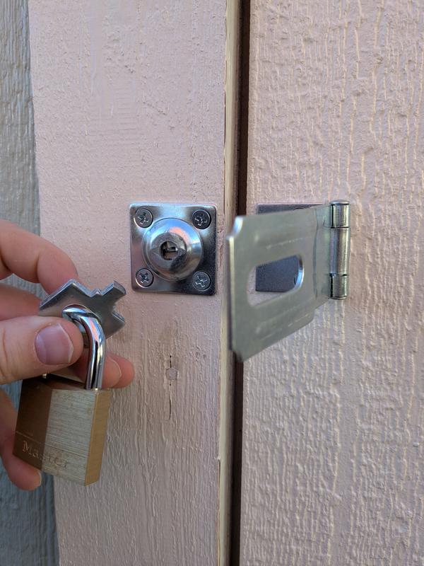 Shop RELIABILT 4-1/2-in Galvanized Swivel Hasps and Master Lock Outdoor ...