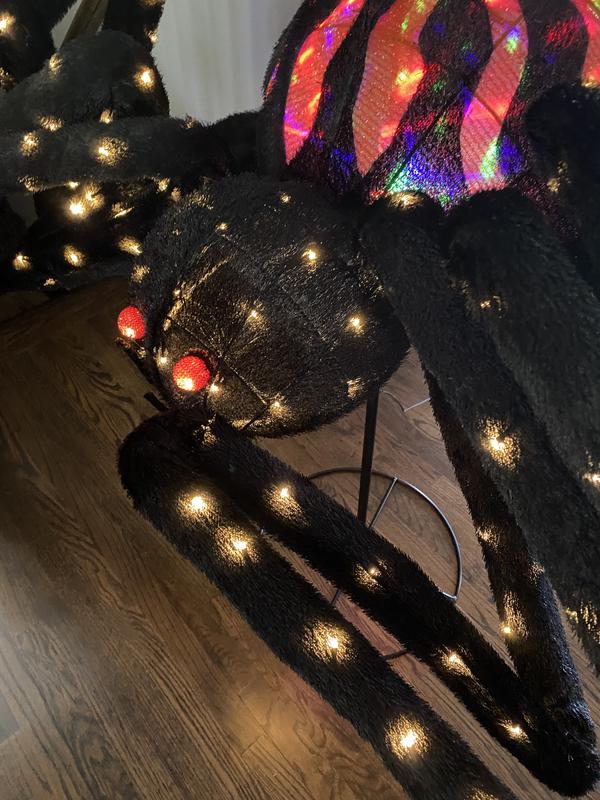Haunted Living 2.5-ft LED Spider with Projector Decoration ES75-433L at ...