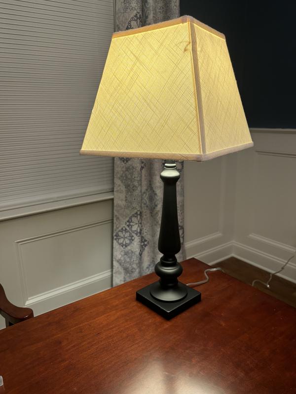 allen + roth 19-in Matte Black Plug-in Metal Lamp Base MTL-1248 at ...