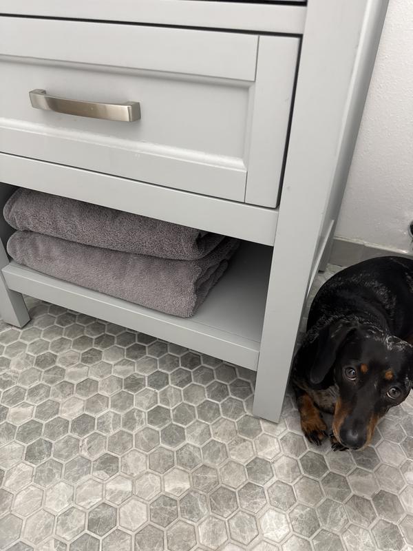 Style Selections Cromlee 24-in Light Gray Single Sink Bathroom Vanity ...