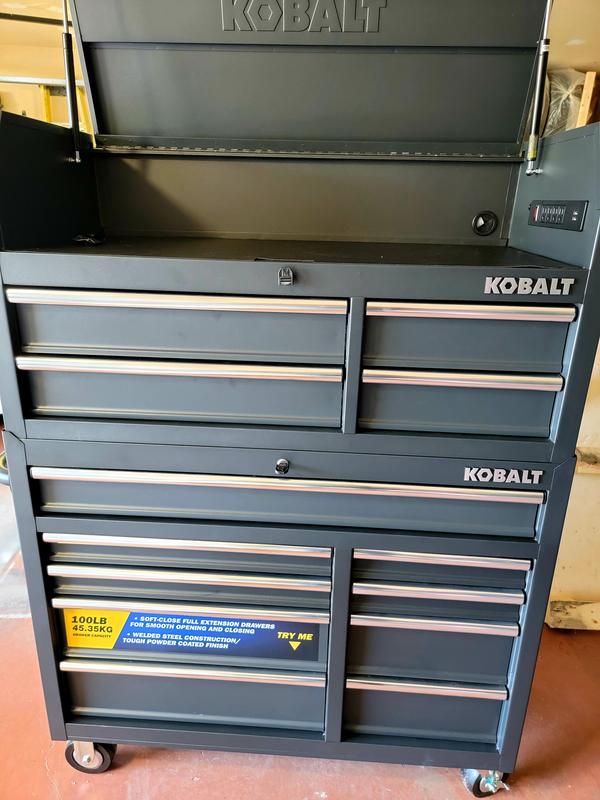 Kobalt 41 in W x 63.4 in H 12 Ball bearing Steel Tool Chest Combo Black in the Tool Chest Combos department at Lowes