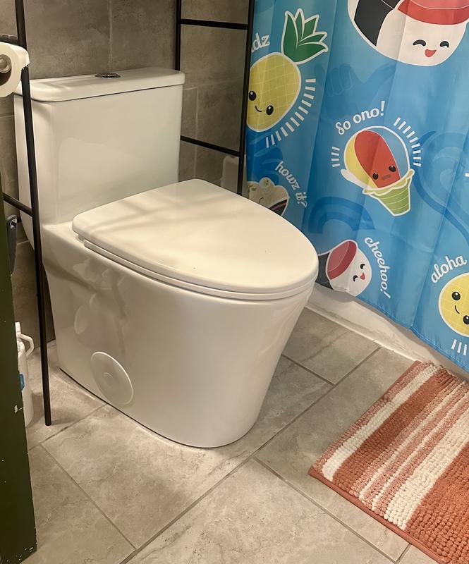 HOROW Toilets White Elongated Standard height 12-in Rough-In 1.6 GPF ...