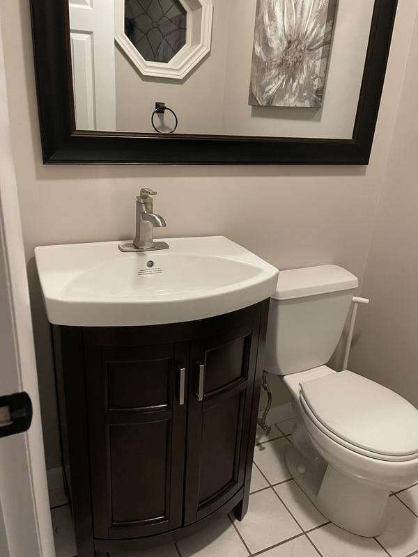 Style Selections Morecott 24-in Chocolate Single Sink Bathroom Vanity ...