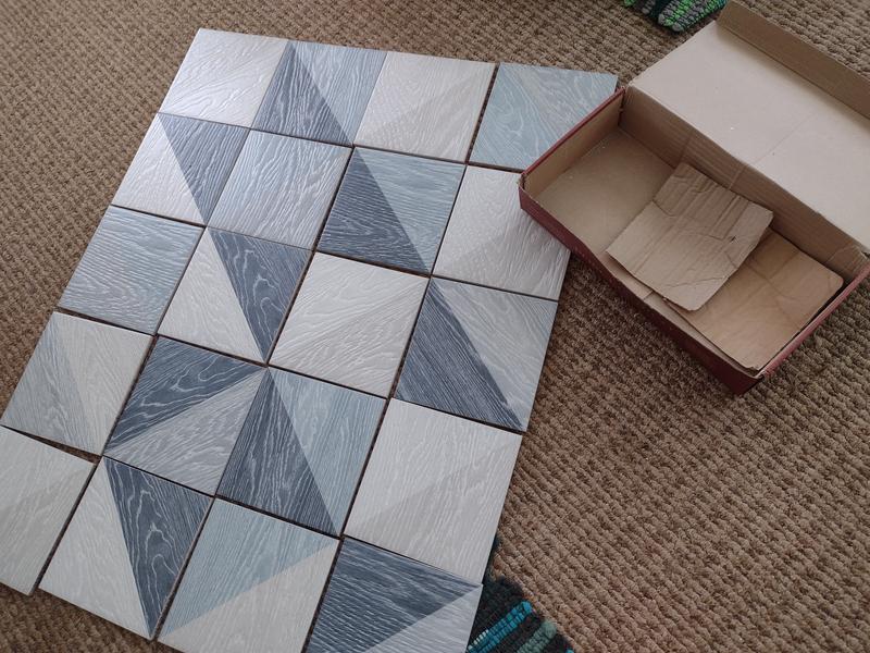 Apollo Tile Lockwood Grey,White 6-in x 6-in Matte Porcelain Diamond ...