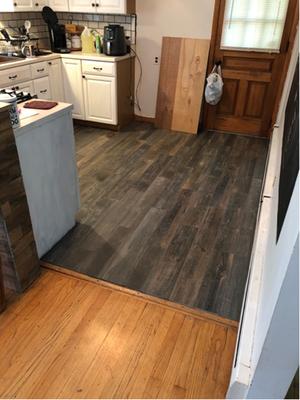 Style Selections Kaden Reclaimed 6-in x 36-in Glazed Porcelain Wood ...