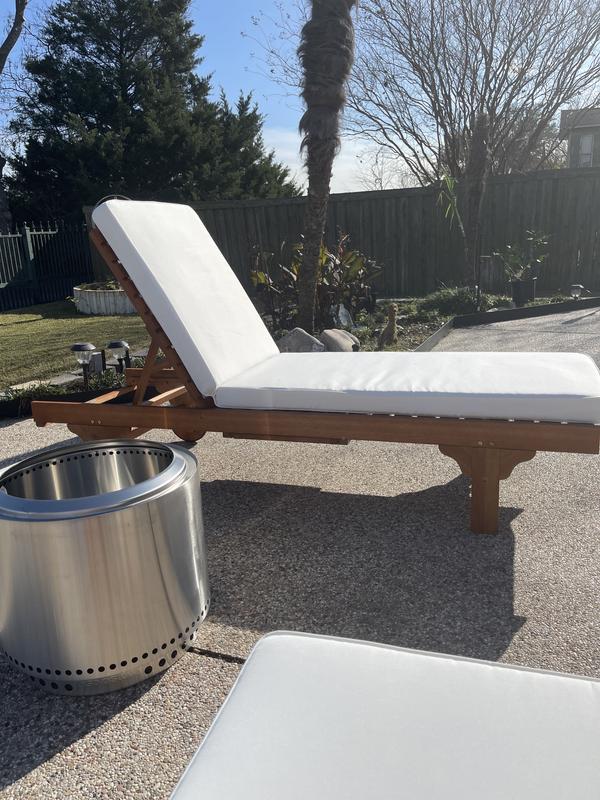 Safavieh Newport Black Wood Frame Stationary Chaise Lounge Chair with ...
