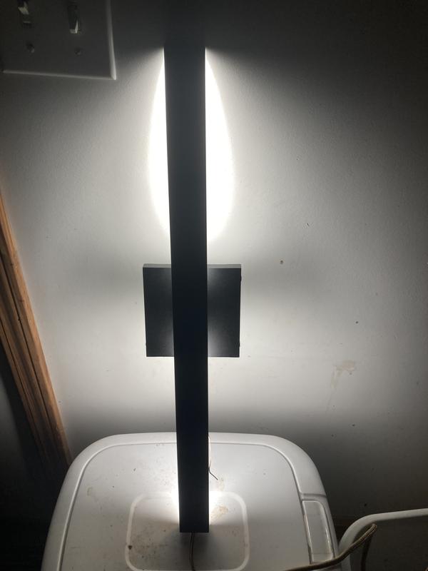 LamQee Exterior Wall Light 23.6-in H Matte Black Hardwired Integrated ...