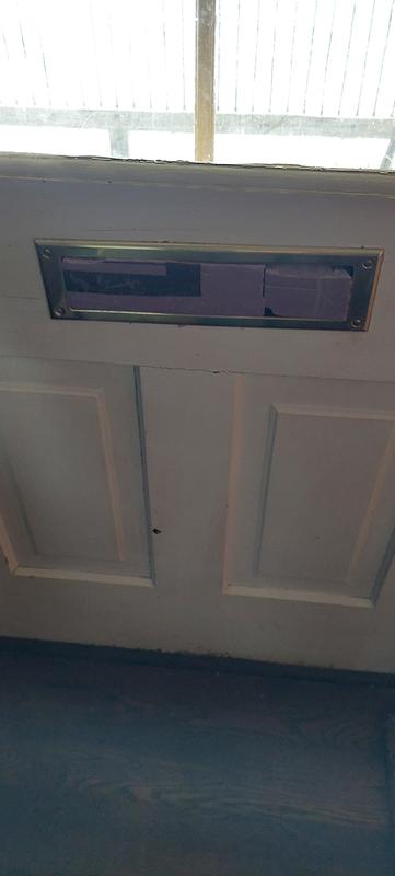 Franklin Brass Brushed Gold Mail Slot (Mounting Hardware Included) in ...