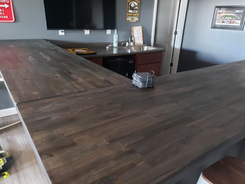 Butcher Block Stained Ebony Stained Butcher Block Countertops, Butcher ...