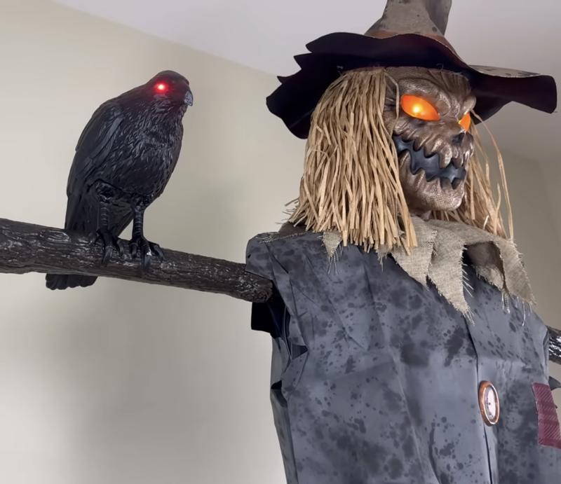 Haunted Living 7.5-ft Lighted Talking Scarecrow Motion Activated ...