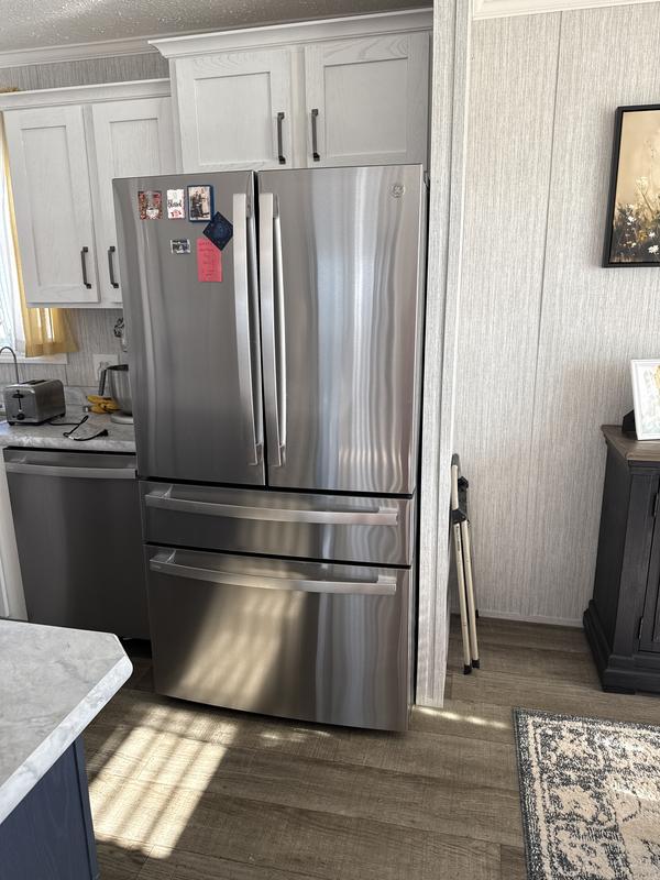 GE Profile Counter-depth 23.2-cu ft 4-Door Smart French Door ...