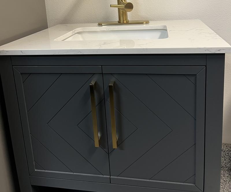 Origin 21 Quillian 30-in Carbon Grey Undermount Single Sink Bathroom ...