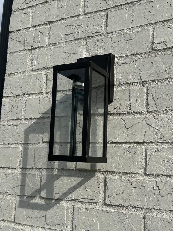Project Source GAVIN 1 -Light 12.4-in H Matte Black Hardwired Dusk to ...