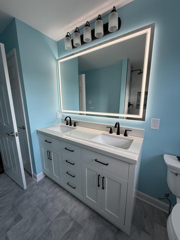 Keonjinn Lighted Mirror 72-in x 36-in Polished Frameless Rectangle ...