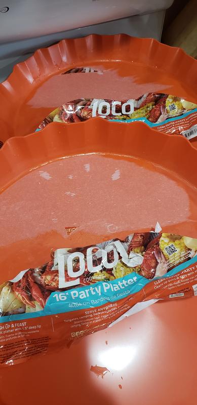 LoCo COOKERS LoCo Party Platters - Orange Melamine Plastic Platter for ...