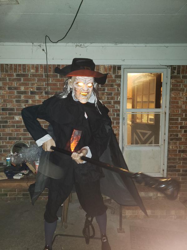 Wednesday 7.5ft Talking LED Flaming Joseph Crackstone Animatronic 61112 ...