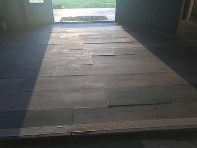 Style Selections Kaden Reclaimed 6-in x 36-in Glazed Porcelain Wood ...