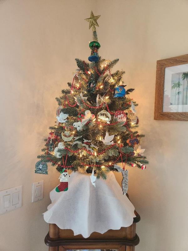 National Tree Company 3-ft Pre-lit Artificial Christmas Tree with White ...
