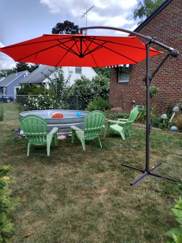 VOUA Offset Cantilever Umbrella in the Patio Umbrellas department at ...