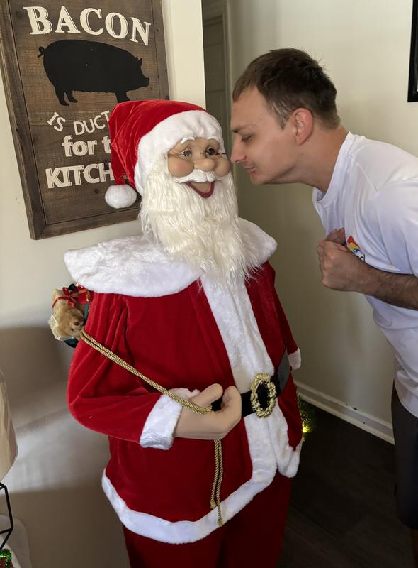 Fraser Hill Farm 58-in Musical Animatronic Motion Activated Santa ...