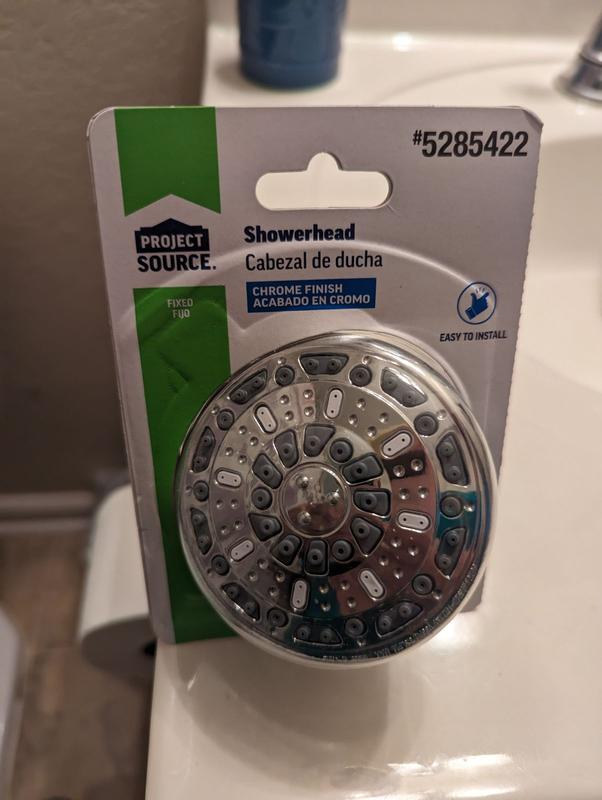 Project Source Chrome 3-in Round Fixed Shower Head 1.8 GPM 3073-01318 ...