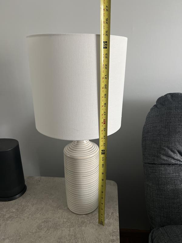 nuLOOM 28-in Gray On/Off Switch Table Lamp with Linen Shade NPT22AA at ...