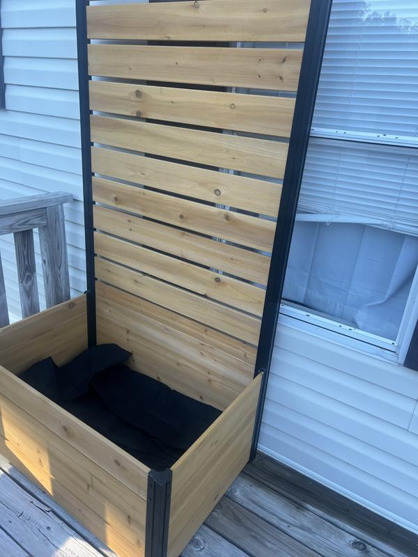 Enclo Privacy Screens Concord 41-in W x 73-in H Wood Planter Box Cedar ...