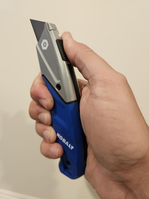 Kobalt Heavy Duty Fixed 3/4-in 3-Blade Box Cutter Utility Knife with On ...