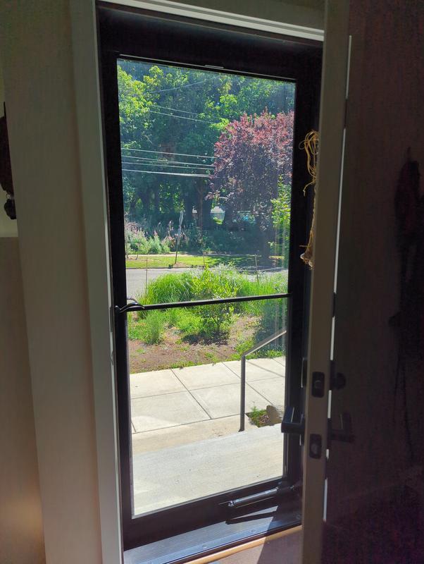 Shop Pella Rolscreen Retractable Screen Storm Door with Select Handle ...