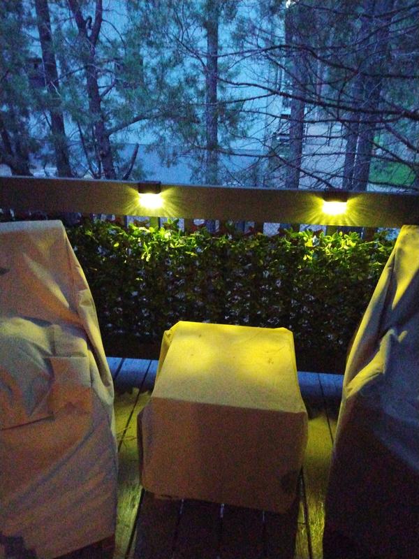 RELIABILT Solar Black LED Outdoor Rail light 2 -Pack in the Deck Lights ...
