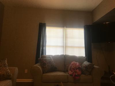 LIVING LOGIC 95-in Purple Light filtering Grommet Single curtain panel ...