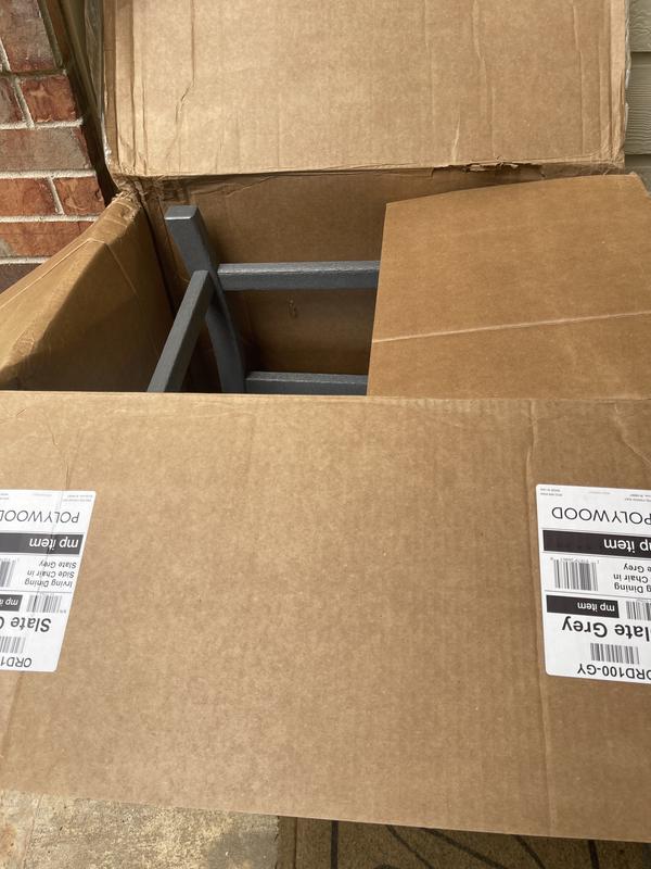 Origin 21 by POLYWOOD Irving Set of 2 Black HDPE Frame Stationary ...