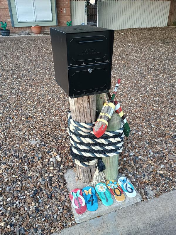 Architectural Mailboxes Post Mount Black Metal Extra Large Lockable ...