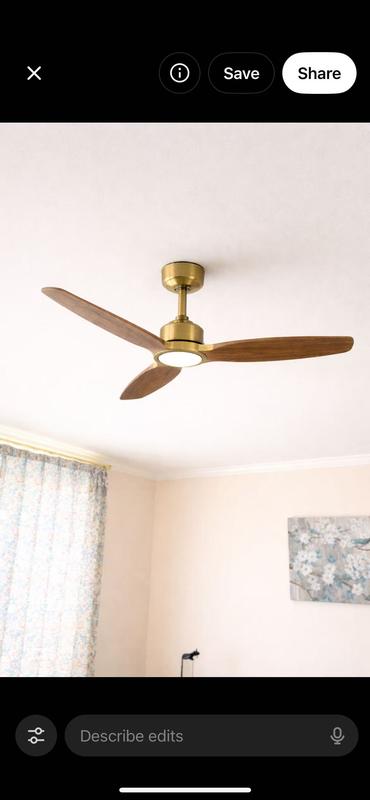 Parrot Uncle 56-in Matte Black with Brown Blades LED Propeller Ceiling ...