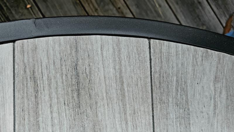 allen + roth Pointe Break Round Wicker Outdoor Dining Table 48-in W x ...