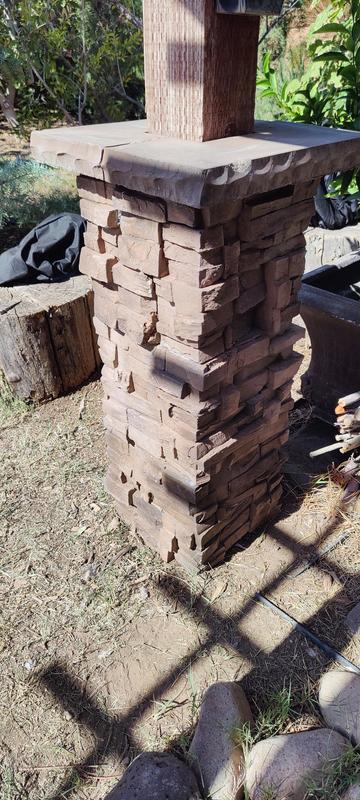ClipStone 14-in x 14-in ColumnWrap ProStack 1-lin ft Walnut ...