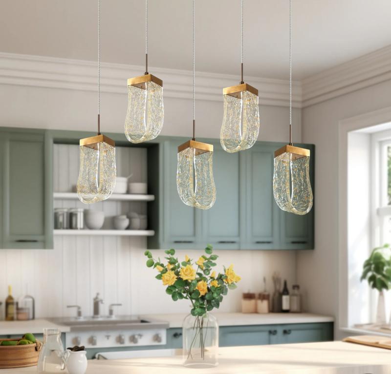 LNC Aeyilana Brass and Resin Modern/Contemporary Textured Glass ...