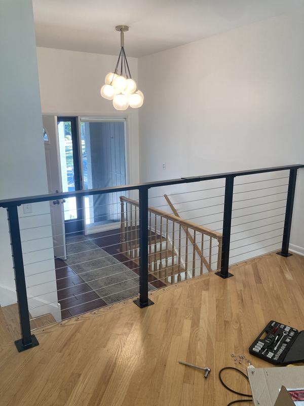 CityPost Deck Mount 34-ft x 36-in Black Steel Deck Cable Rail Kit in ...