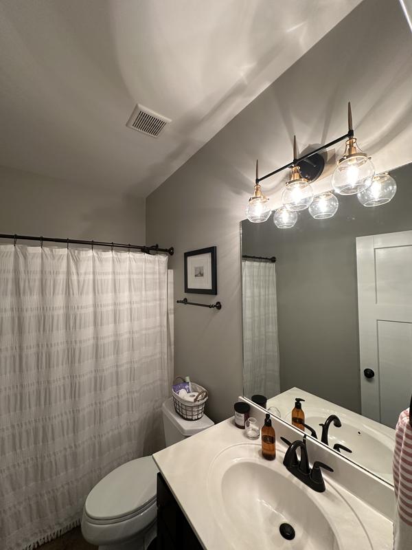 LNC Capensis 7.1-in 2-Light Matte Black LED Modern/Contemporary Vanity ...