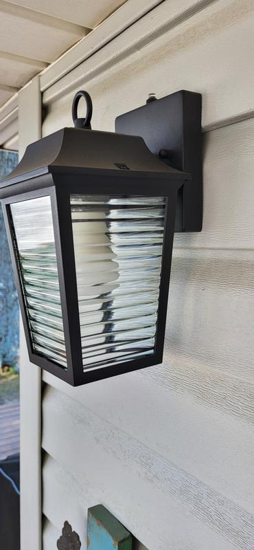 Project Source Seth 2 -Pack 1 -Light 10-in H Matte Black Hardwired Dusk ...