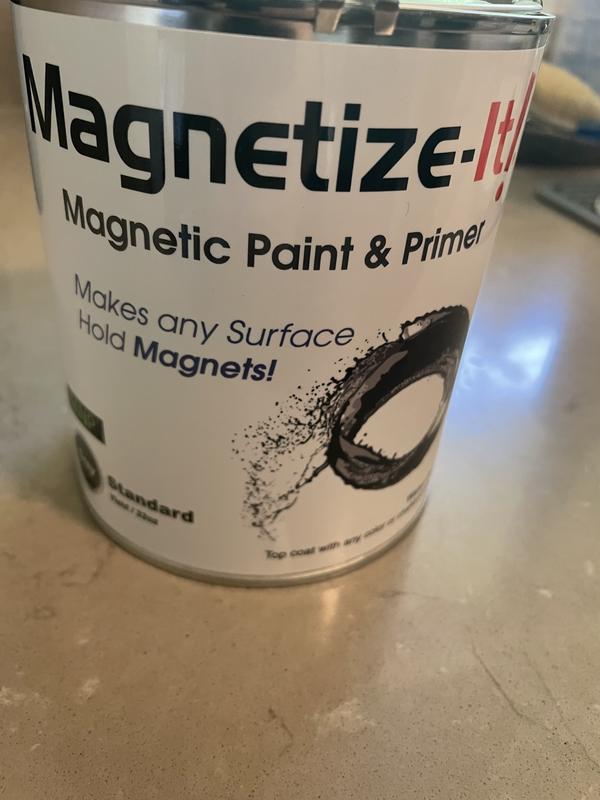 Magnetize-It! Magnetic Paint and Primer- Standard Yield 32oz Black ...