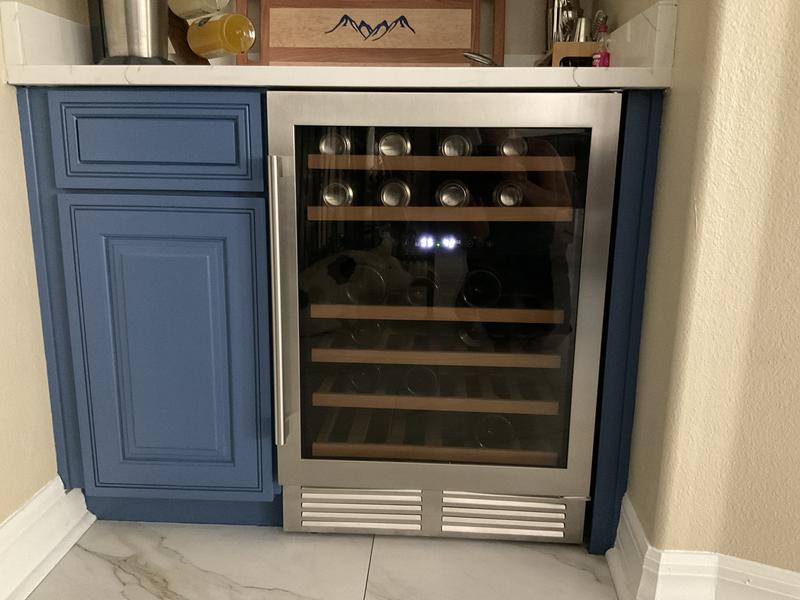 Maxximum 23.5-in W 46-Bottles Stainless Steel Dual Zone Cooling Built ...