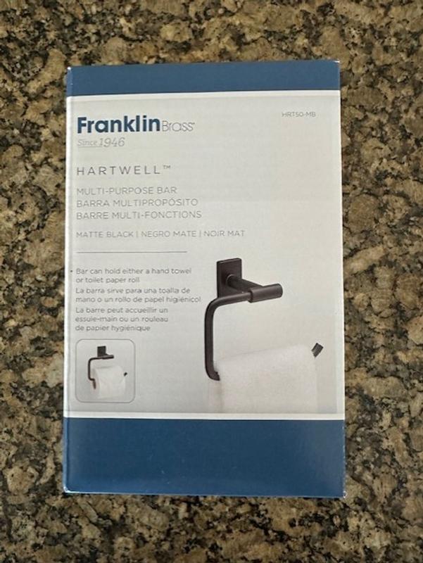 Franklin Brass Hartwell Matte Black Wall mount Euro Toilet Paper Holder ...