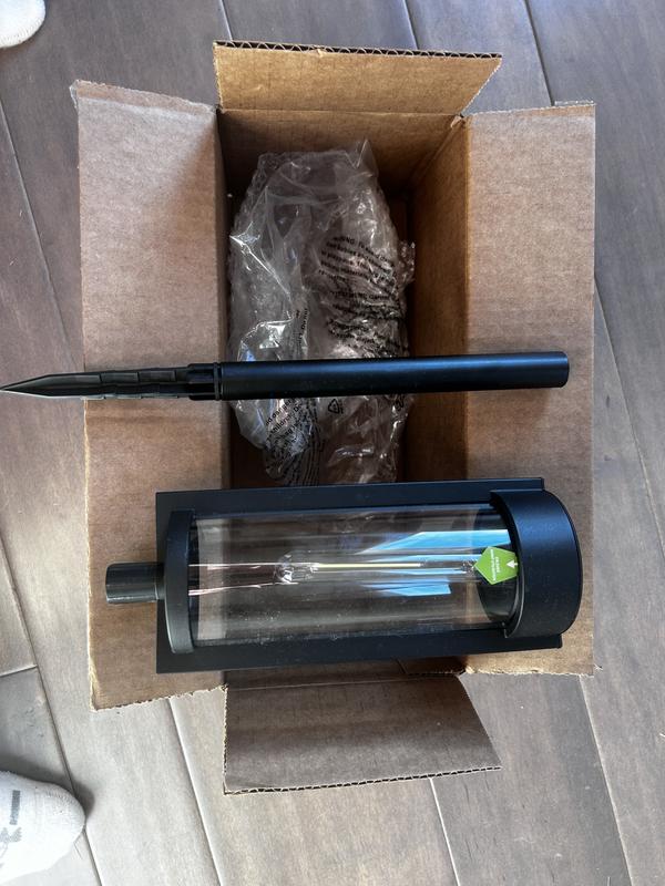 Harbor Breeze 2-Pack Round Bollard 15-Lumen 1.5-Watt Black Solar LED Outdoor Path Light (3500 K ...