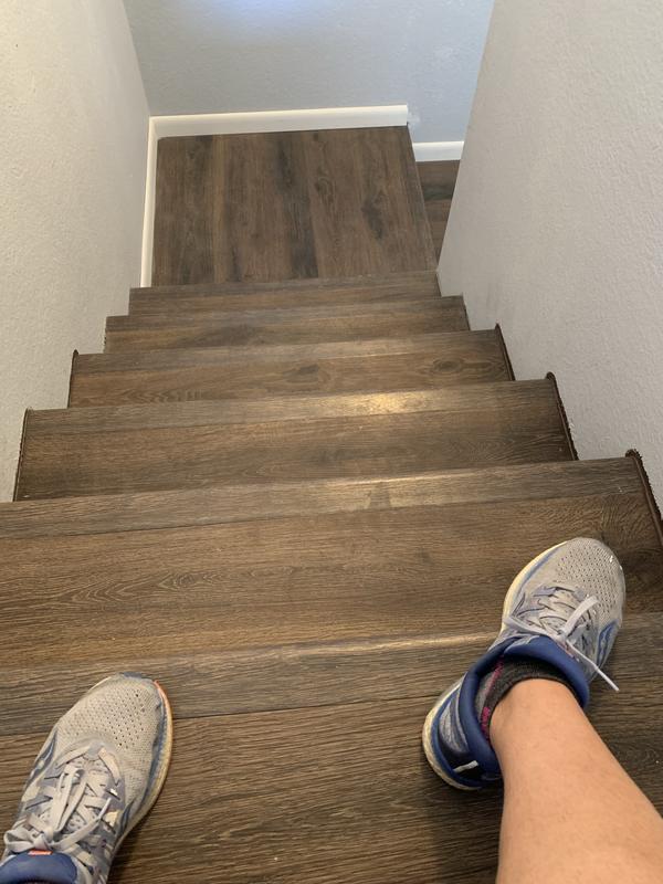 ProCore Plus Tudor Oak 1-in T x 2.5-in W x 94-in L Vinyl Stair nosing ...