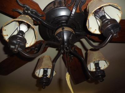 Hunter Adirondack II 52-in Brittany Bronze with Distressed Cherry ...