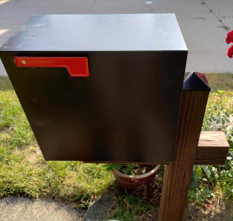 Architectural Mailboxes Post Mount Black Metal Extra Large Lockable ...