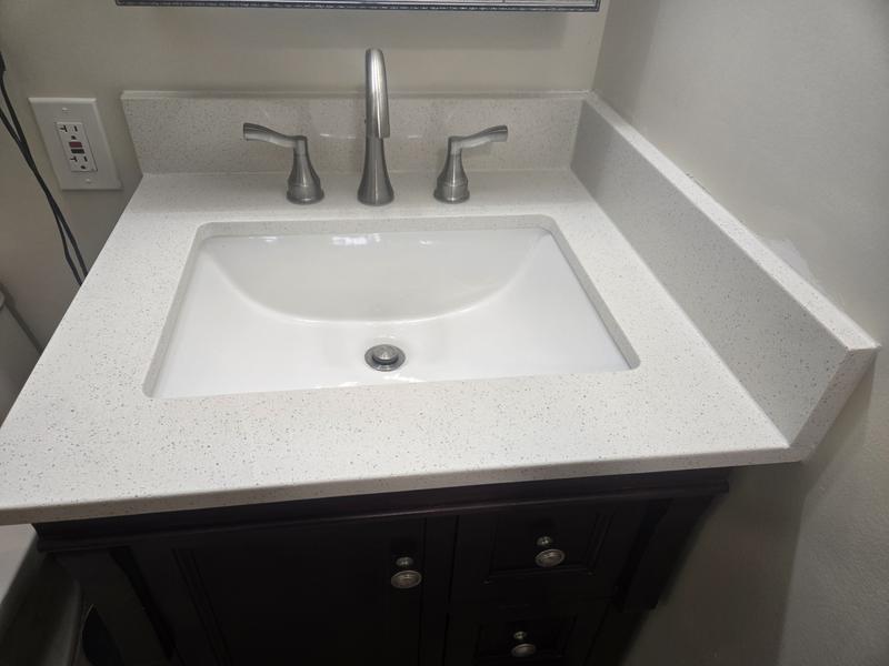 MarCraft Vista 25-in x 22-in Polished Alterra Quartz Undermount Single ...