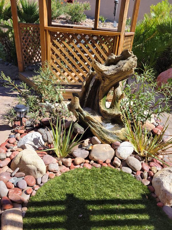 Alpine Corporation 41-in H Fiberglass Water Rock Waterfall Outdoor ...