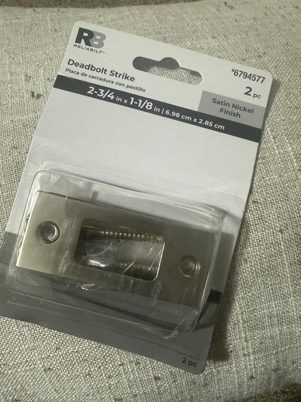 RELIABILT 1-1/8-in W x 2-3/4-in L Satin Security strike kit in the ...